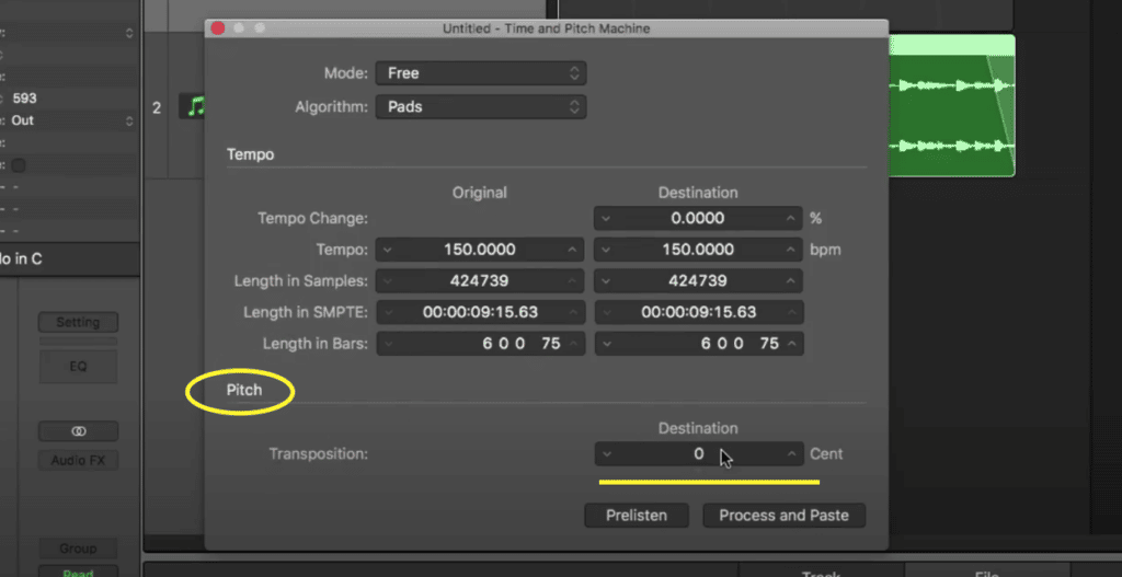 How to Change Pitch in Logic Pro X